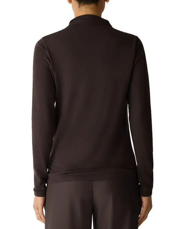 Eileen Fisher Funnel Neck Long Sleeve Tee