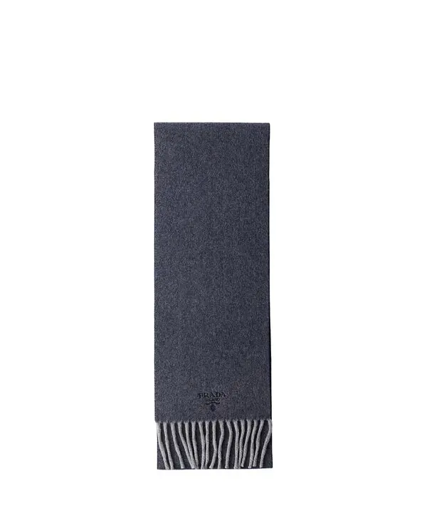 Prada Cashmere And Wool Scarf - Blue