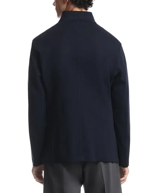 Emporio Armani Slant Button Placket Signature Jersey Jacket