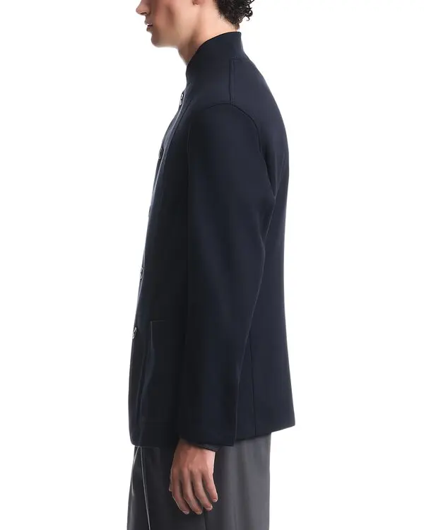 Emporio Armani Slant Button Placket Signature Jersey Jacket