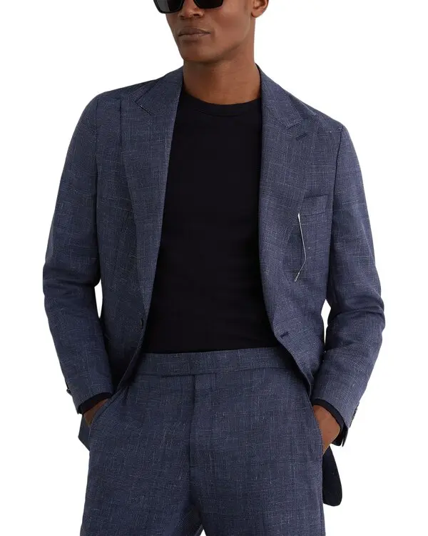 REISS Penso Wool, Silk & Linen Classic Fit Suit Trousers