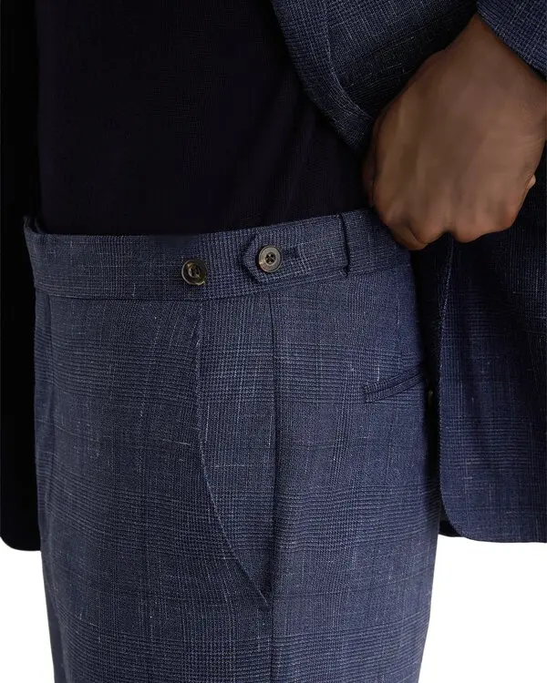 REISS Penso Wool, Silk & Linen Classic Fit Suit Trousers