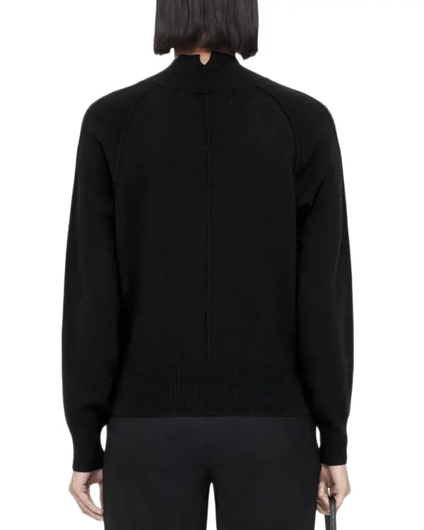 ALLSAINTS Fedi Cashmere & Wool Mock Neck Sweater - Black