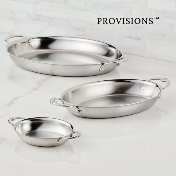 HESTAN Provisions 17 Oval Stainless Steel Roaster