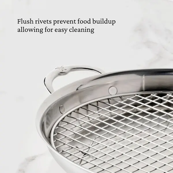 HESTAN Provisions 17 Oval Stainless Steel Roaster