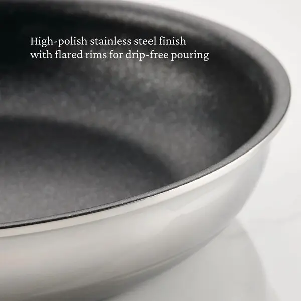 HESTAN Probond Luxe 10 Piece Professional Clad Stainless Steel Set With Titum Nonstick