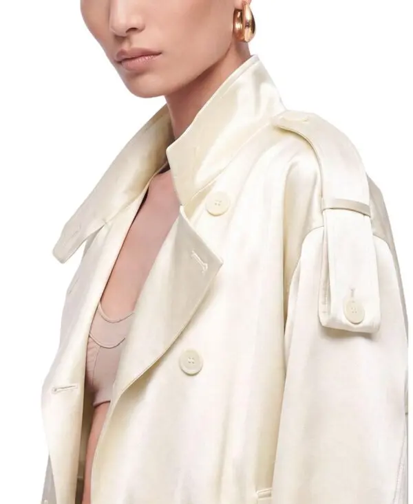 NOCTURNE Oversized Double Breasted Trench Coat