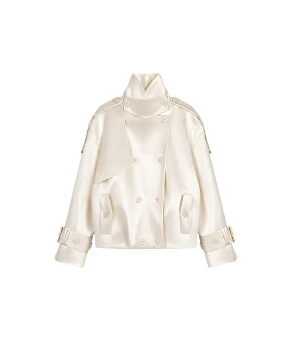 NOCTURNE Oversized Double Breasted Trench Coat