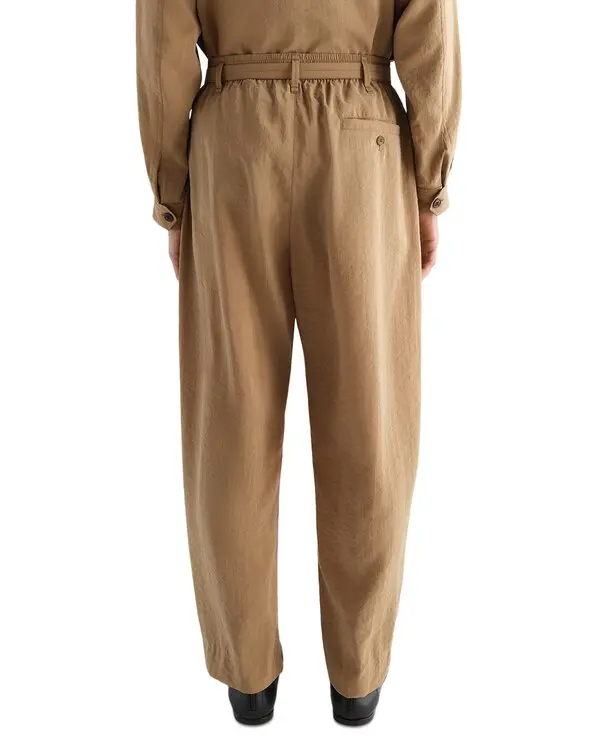 LEMAIRE Belted Relaxed Fit Silk Blend 31.3 Pants