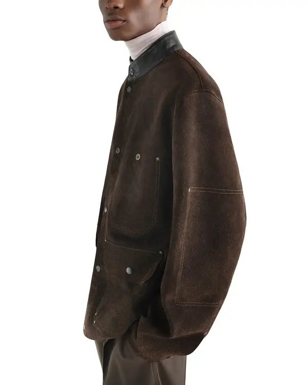 LEMAIRE Brushed Suede Leather Welder Jacket