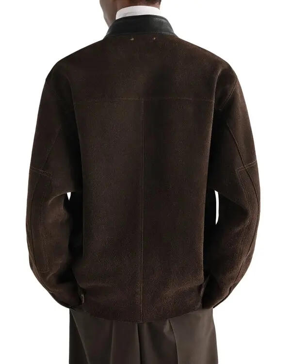 LEMAIRE Brushed Suede Leather Welder Jacket