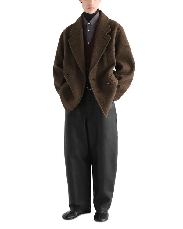 LEMAIRE Double Breasted Felted Short Coat