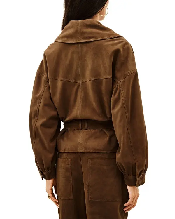 Ba&sh Manon Suede Tie Waist Jacket