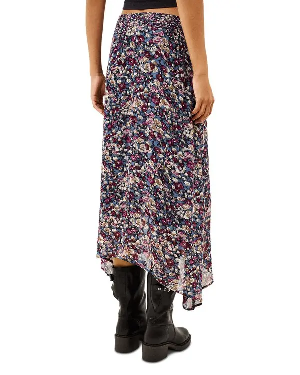 Ba&sh Klap Asymmetric Hem Midi Skirt