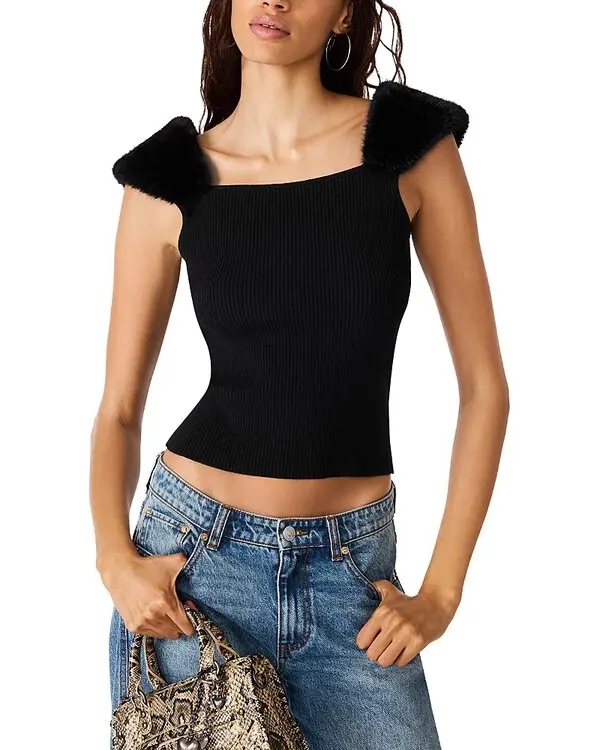 Steve Madden Madelyn Cap Sleeve Sweater Top