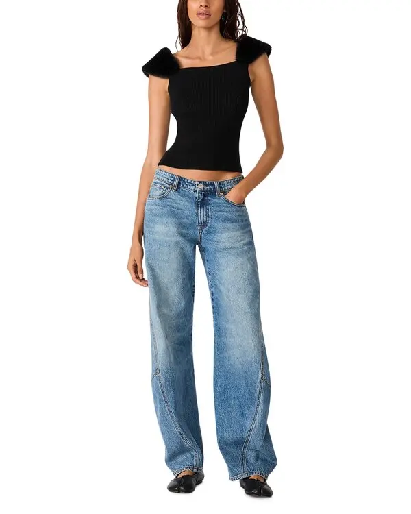 Steve Madden Madelyn Cap Sleeve Sweater Top