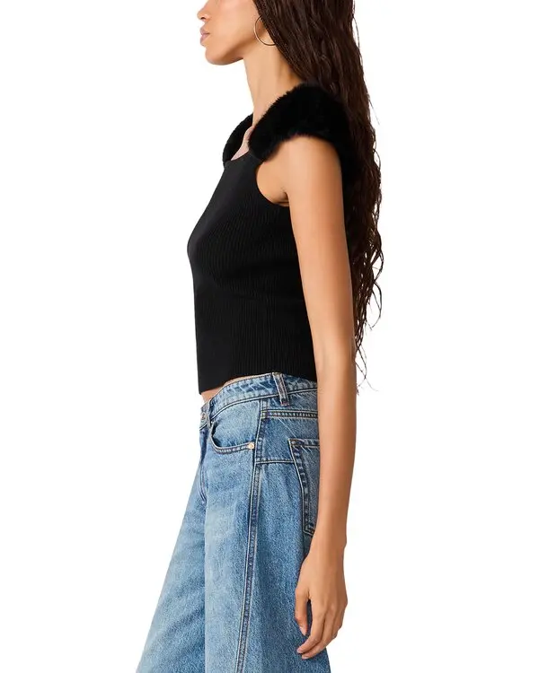 Steve Madden Madelyn Cap Sleeve Sweater Top
