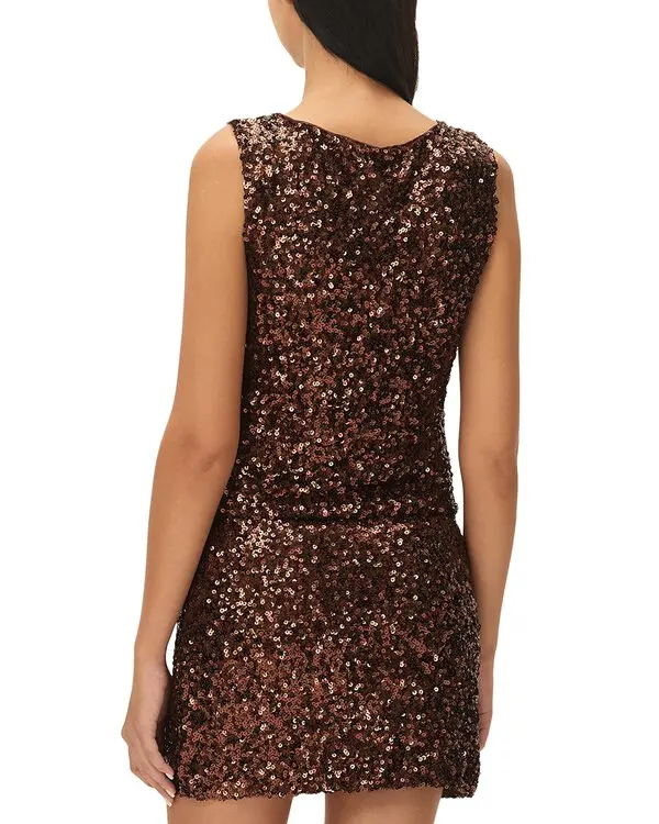 ELODIE THE LABEL Reed Sequin Top