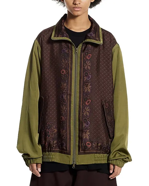 VOWELS Silk Blouson Jacket