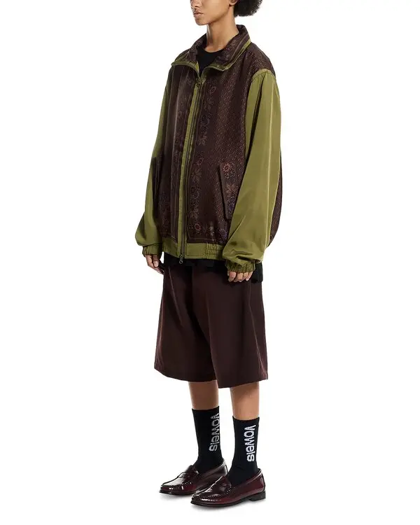 VOWELS Silk Blouson Jacket