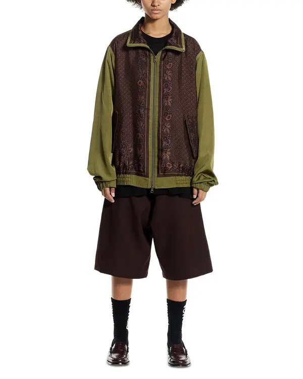 VOWELS Silk Blouson Jacket