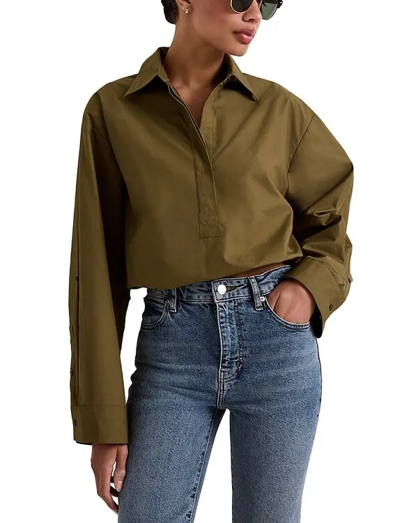 MARIE OLIVER Dallas Cotton Cropped Top