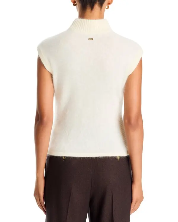 TOCCIN Sabina Cashmere Mock Neck Sweater - Ivory