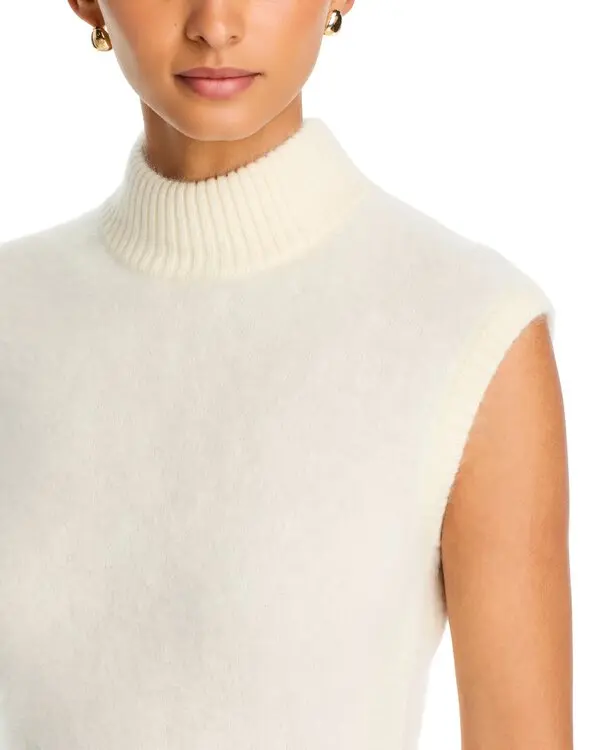 TOCCIN Sabina Cashmere Mock Neck Sweater - Ivory