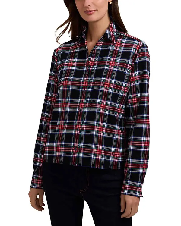 Foxcroft Jodie Cotton Plaid Shirt