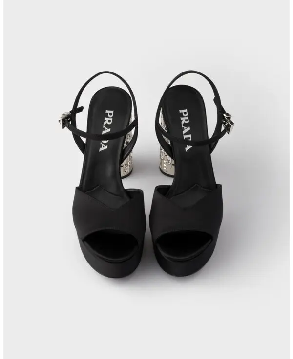 Prada Satin Platform Sandals