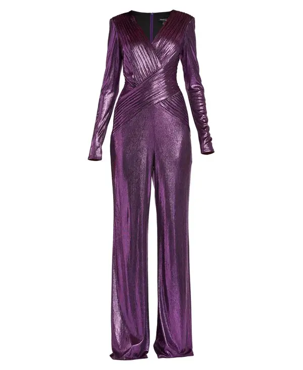 Tadashi Shoji Aderyn Metallic Jersey Jumpsuit