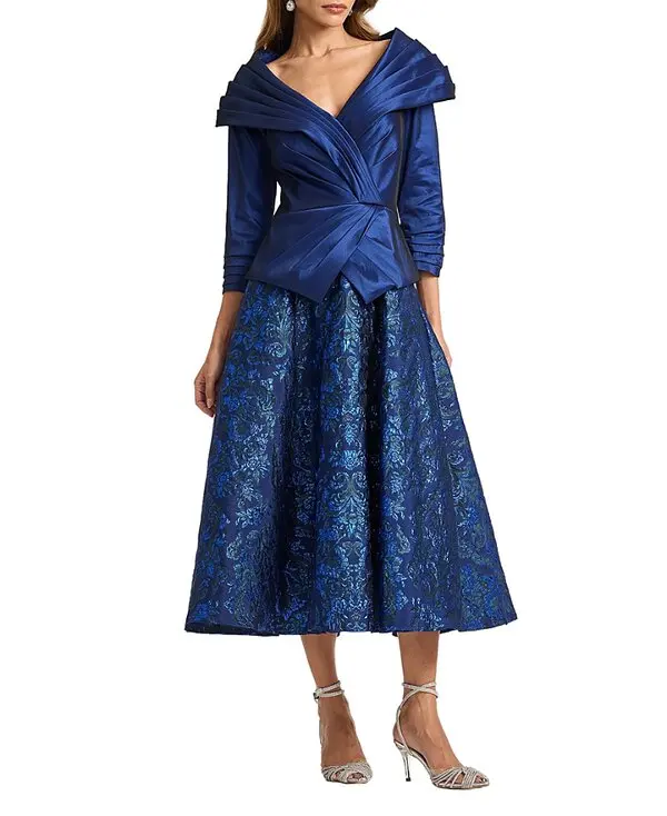Tadashi Shoji Renwick Portrait Midi Dress