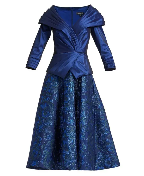 Tadashi Shoji Renwick Portrait Midi Dress