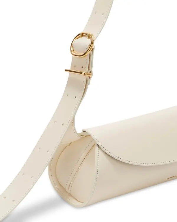 JIL SANDER Cannolo Small Leather Shoulder Bag - Seashell