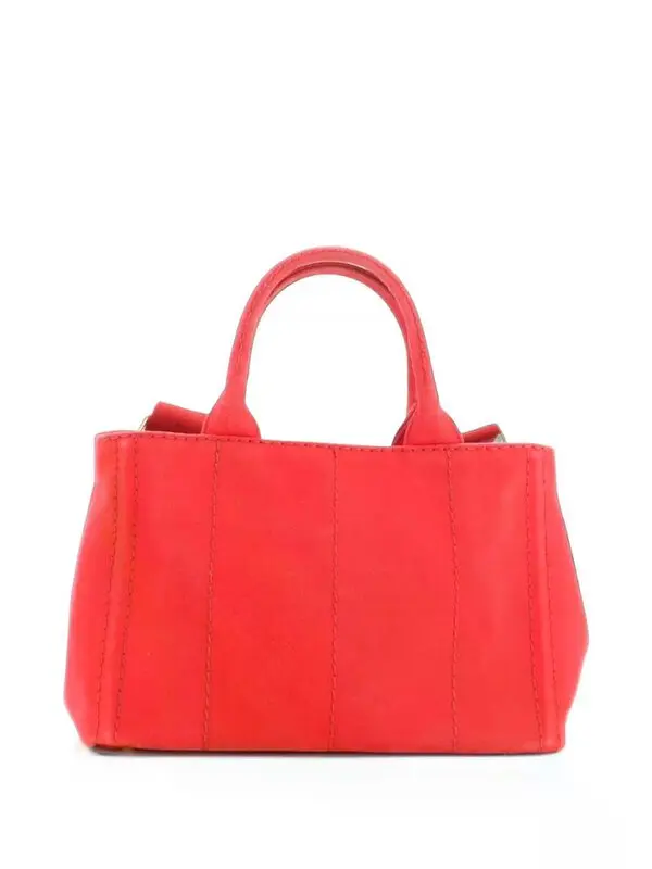 Prada Canapa Convertible Canvas Mini Tote Bag