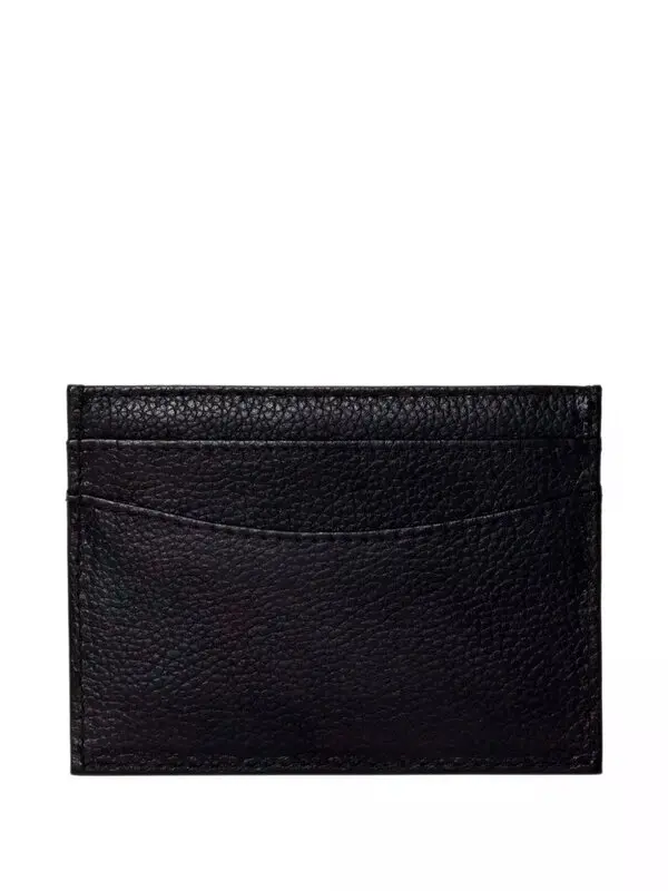 HACKETT  Pebbled Leather Card Holder - Black