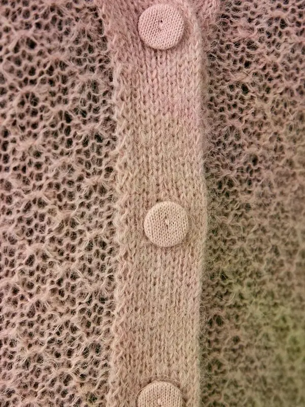 TWINSET Ruffle-trimmed Open-knit Cardigan
