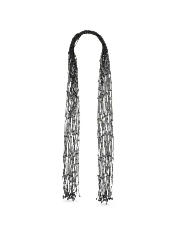 Emporio Armani Beaded Multi-strand Necklace - Black