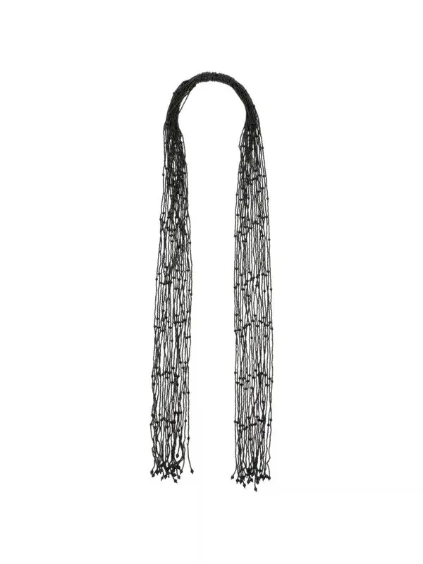 Emporio Armani Beaded Multi-strand Necklace - Black