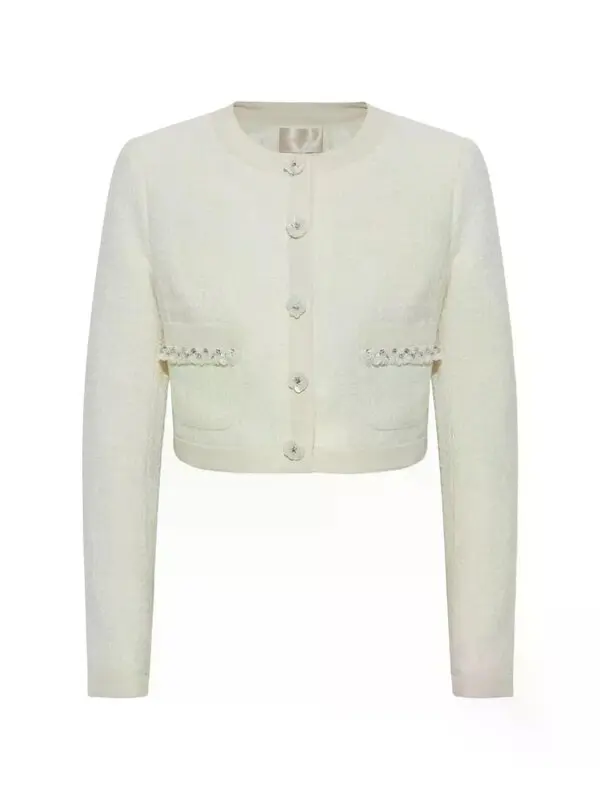 LoveShackFancy Alphie Cropped Tweed Blazer