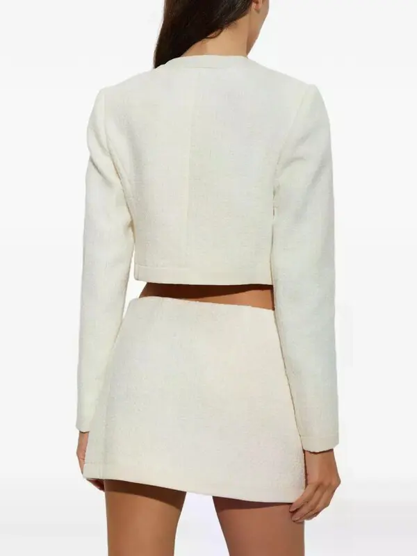 LoveShackFancy Alphie Cropped Tweed Blazer