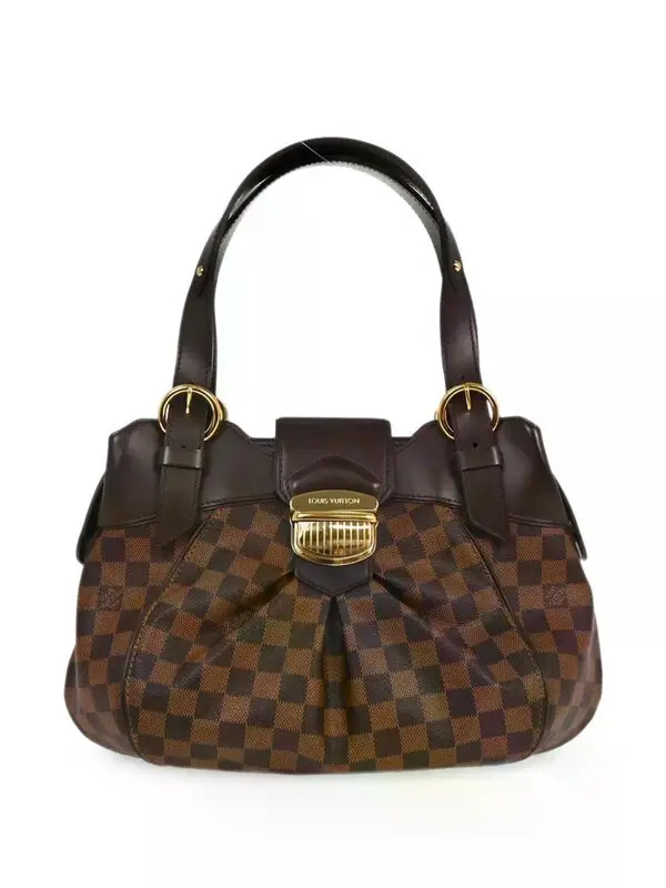 LOUIS VUITTON Damier Sistina Pm Check-pattern Shoulder Bag - Brown