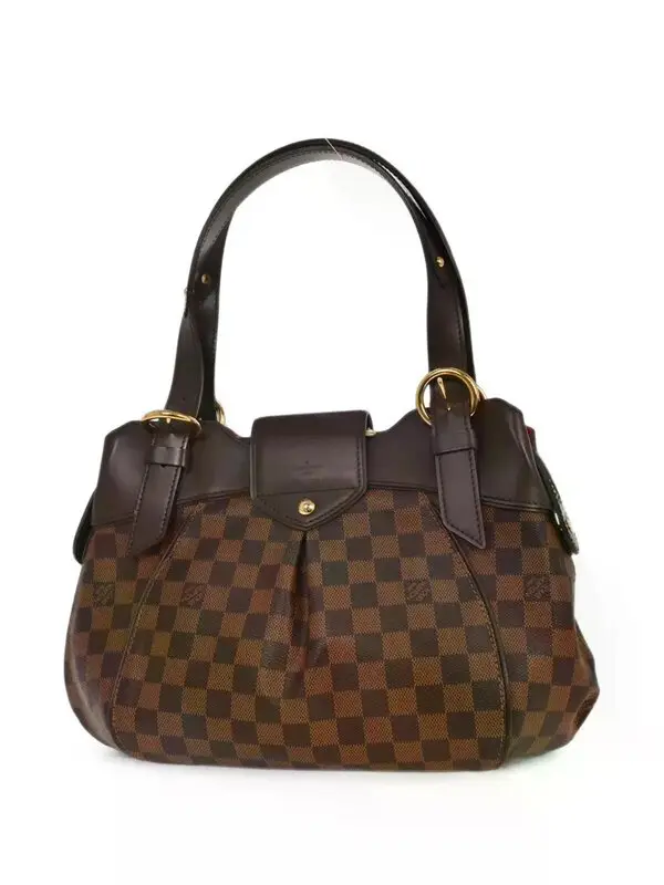 LOUIS VUITTON Damier Sistina Pm Check-pattern Shoulder Bag - Brown