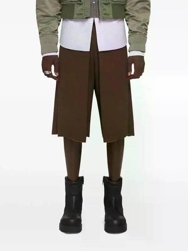 Givenchy Raw-hem Wide-leg Bermuda Shorts