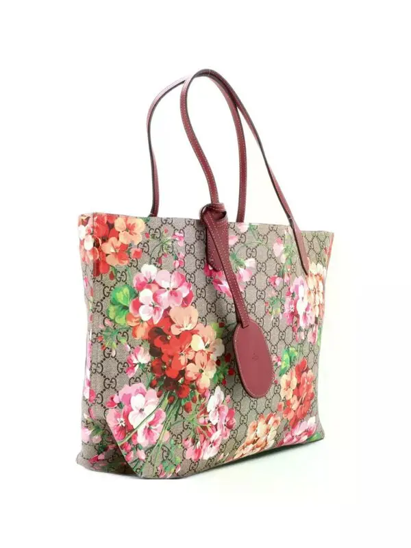 Gucci Reversible Blooms Gg Print Leather Medium Tote Bag