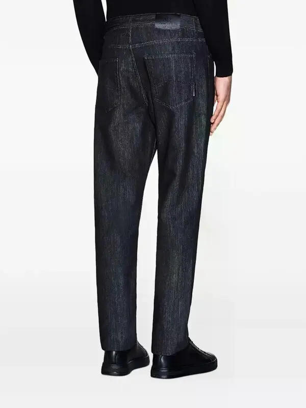 Armani Exchange Logo-embroidered Jeans
