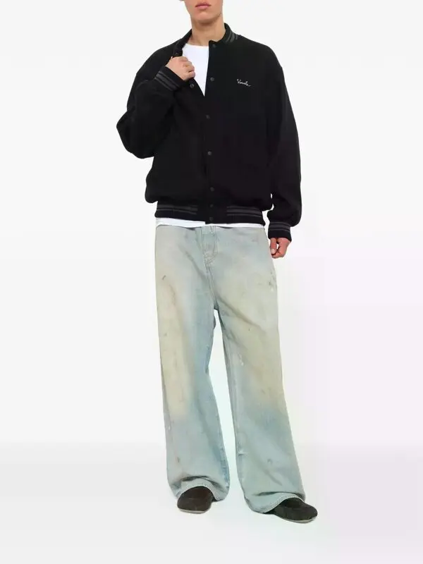 VOWELS Logo-embroidered Wool Varsity Jacket
