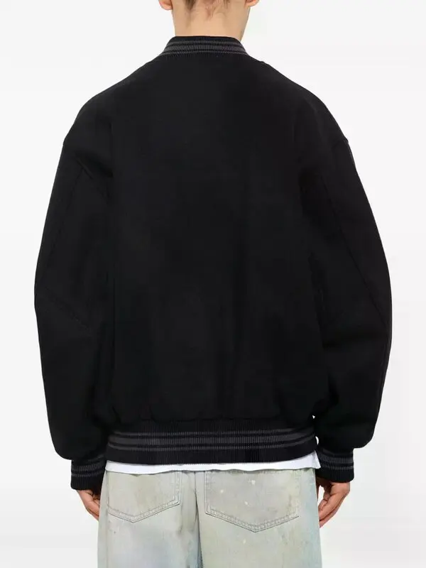 VOWELS Logo-embroidered Wool Varsity Jacket