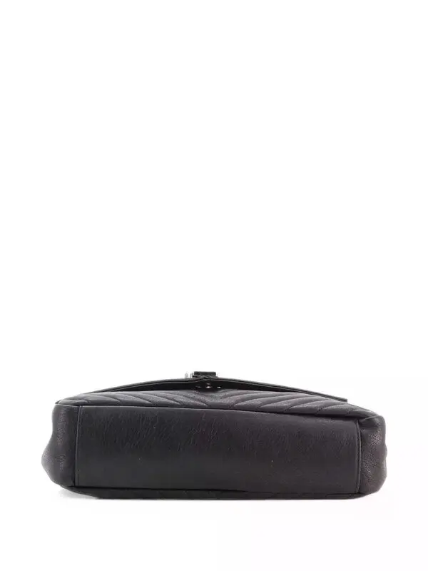 Saint Laurent Classic Monogram College Bag Matelasse Chevron Leather Large Shoulder Bag