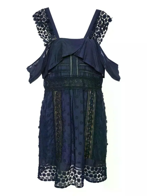 SELF-PORTRAIT Lace-embroidered Dress